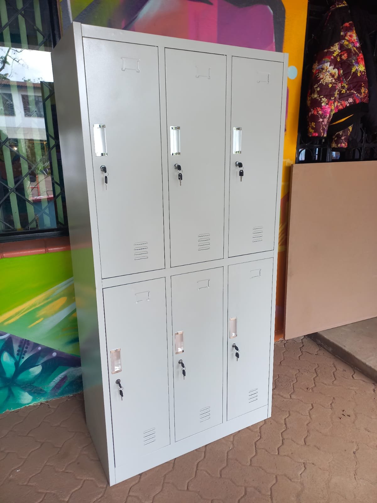 6 Lockers Cabinet - Kenty Furniture Kenya