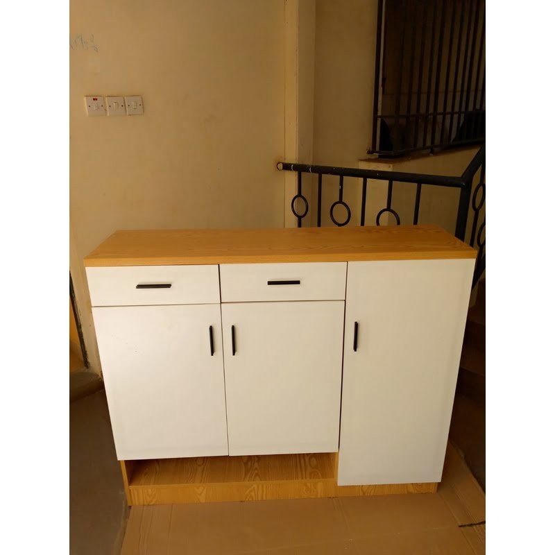 Three Door Kitchen Cabinet - Kenty Furniture Kenya