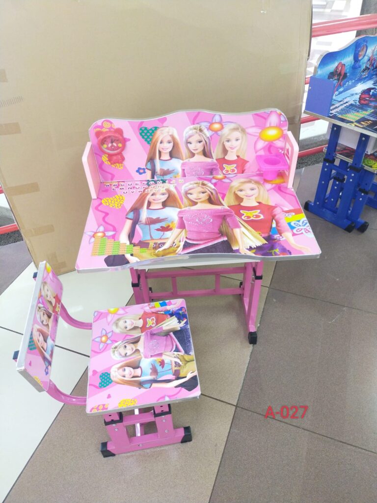 Barbie-themed study desk